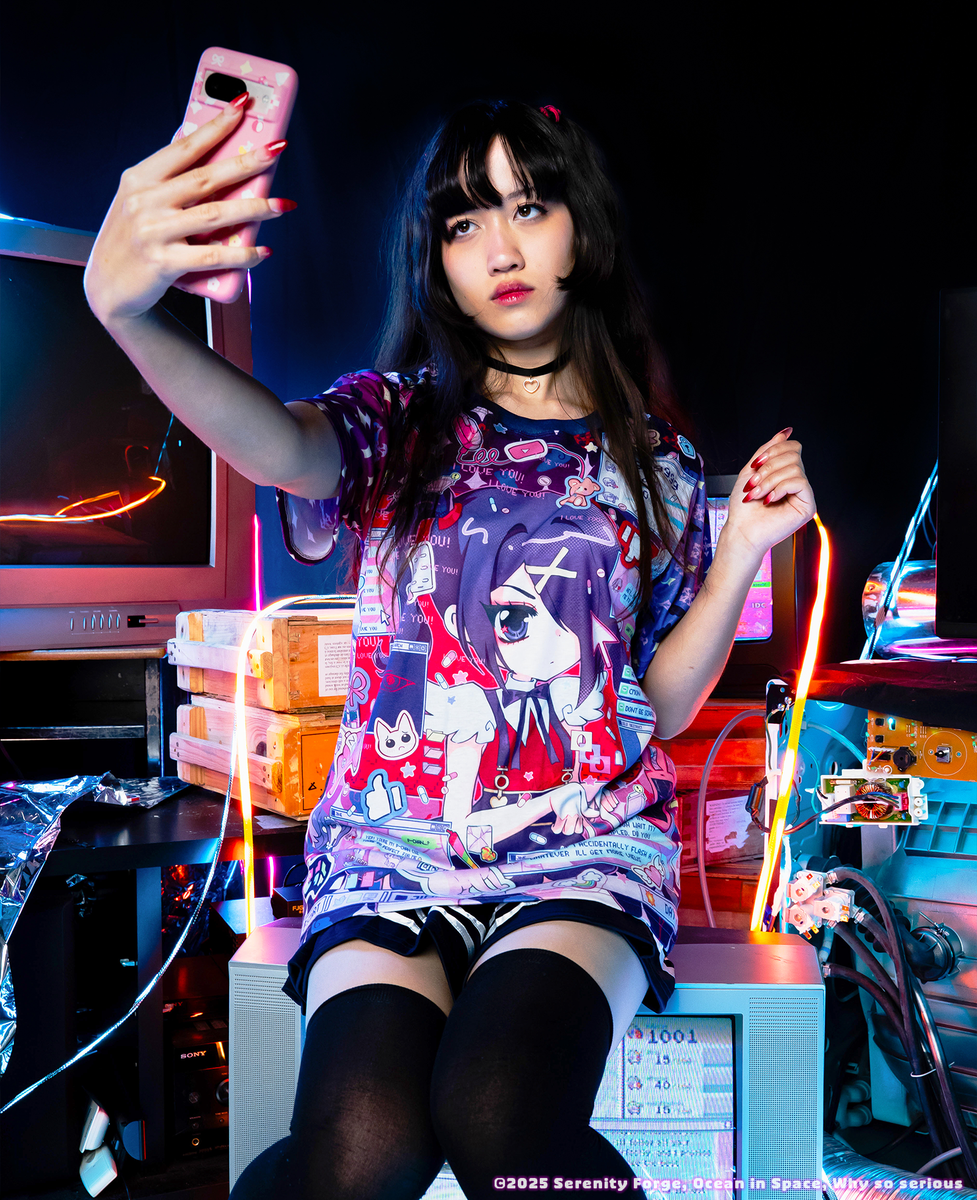 OIS x NEEDY STREAMER OVERLOAD - AME-CHAN TEE – Serenity Forge Store